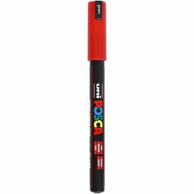 Uni posca stift rood voor leer! - Kralenwinkel Albertien